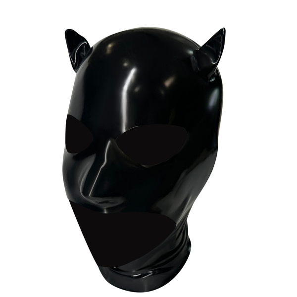 Vex Clothing Devil Hood - Handmade Latex Devil Hood with Zip Back ...